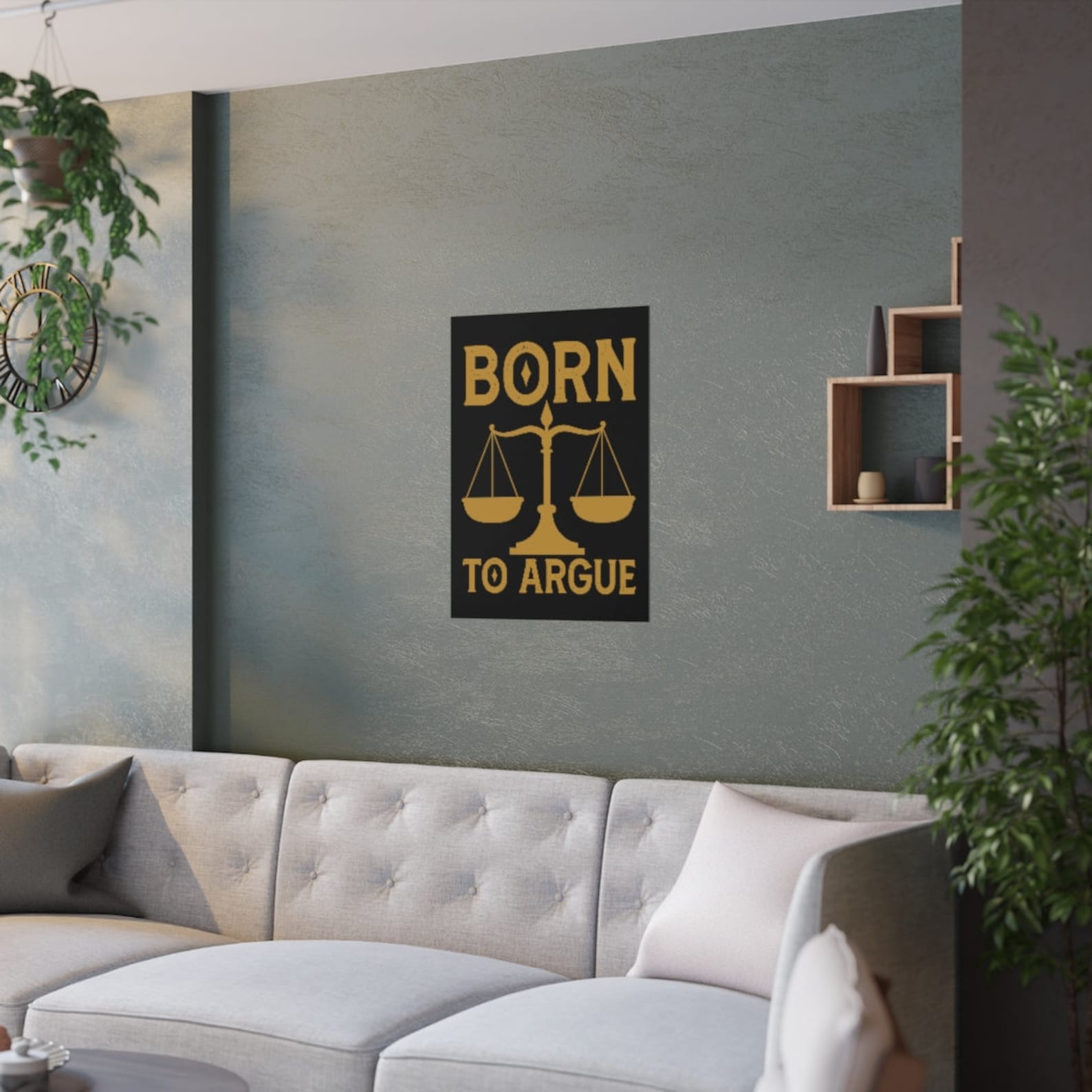 Lawyer Wall Poster Born to Argue Advocate Law Firm Lawyer Attorney ...