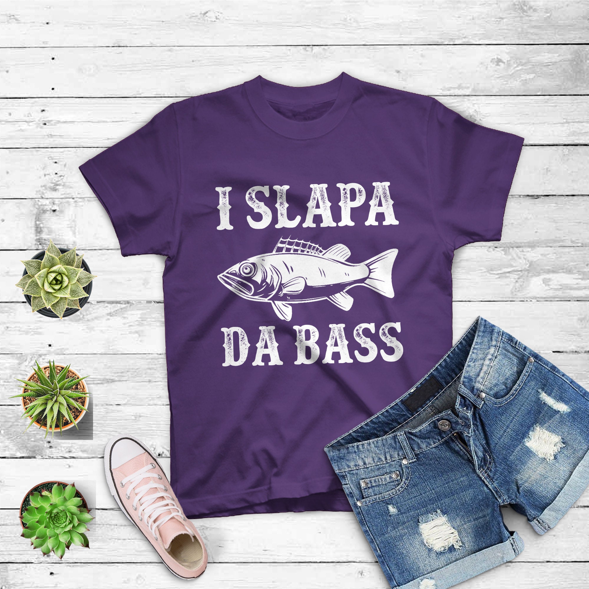 I Slappa Da Bass T-shirt Funny Bass Fishing Guitar Shirt | Etsy