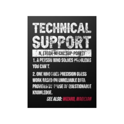 Vintage Technical Support Definition IT Computer Nerd Geek - Etsy