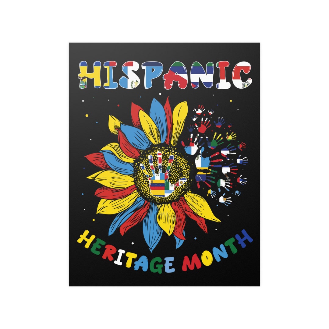 Latino Celebration Poster Sunflower All Countries National Hispanic ...