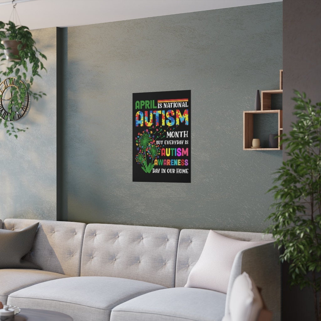 Autism Awareness Wall Poster April is National Autism Awareness Month ...