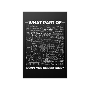 Funny Engineering Poster Math Civil Engineer What Part of Engineering ...