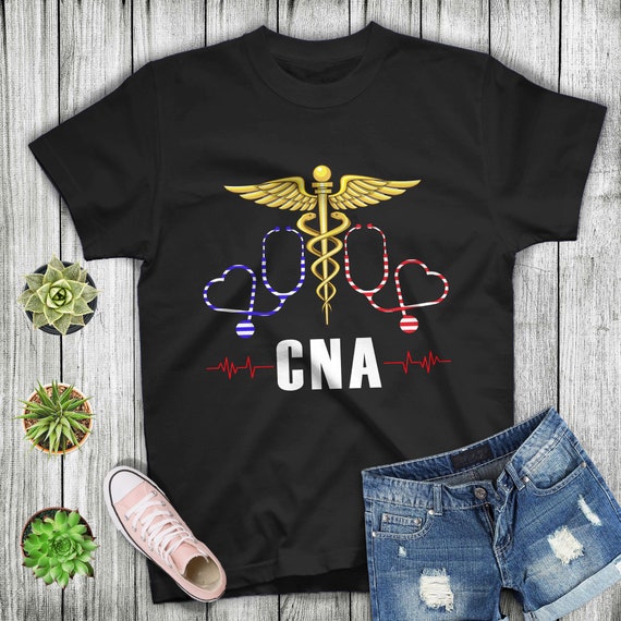 Cna Tshirt Patriotic American Usa Flag Cna Costume Nurse | Etsy