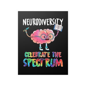 Autism Awareness Poster Neurodiversity Celebrate Spectrum Autism Family ...