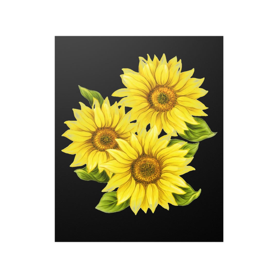 Sunflower Lovers Poster Floral Sunflowers Positivity Inspirational ...