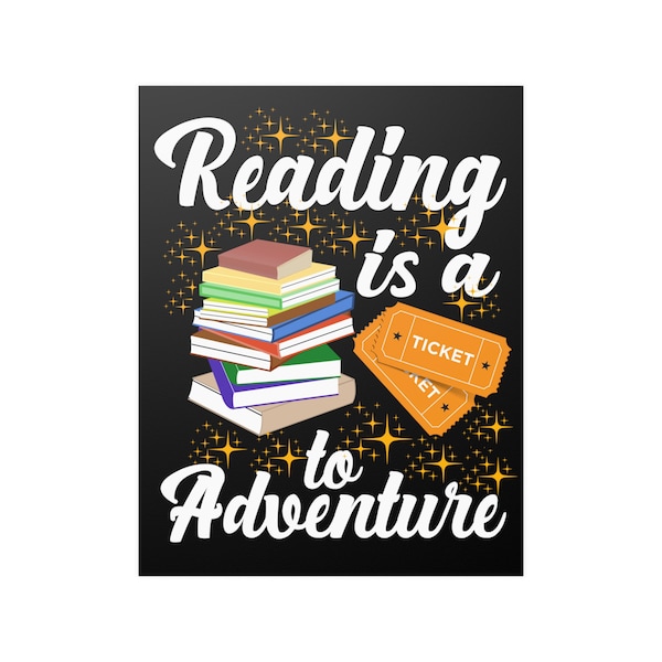 Reading is an Adventure Poster - Etsy