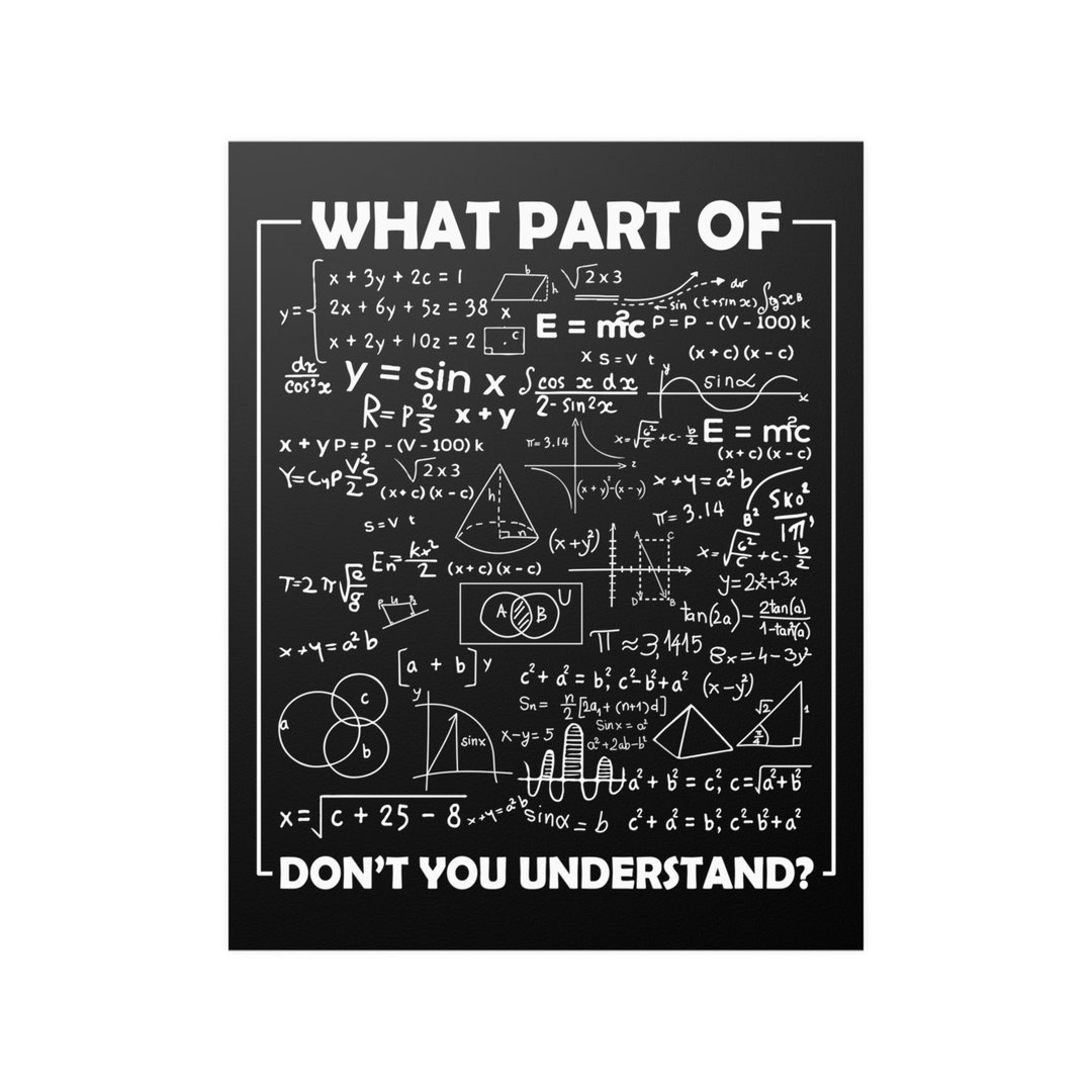 Funny Engineering Poster Math Civil Engineer What Part of Engineering ...