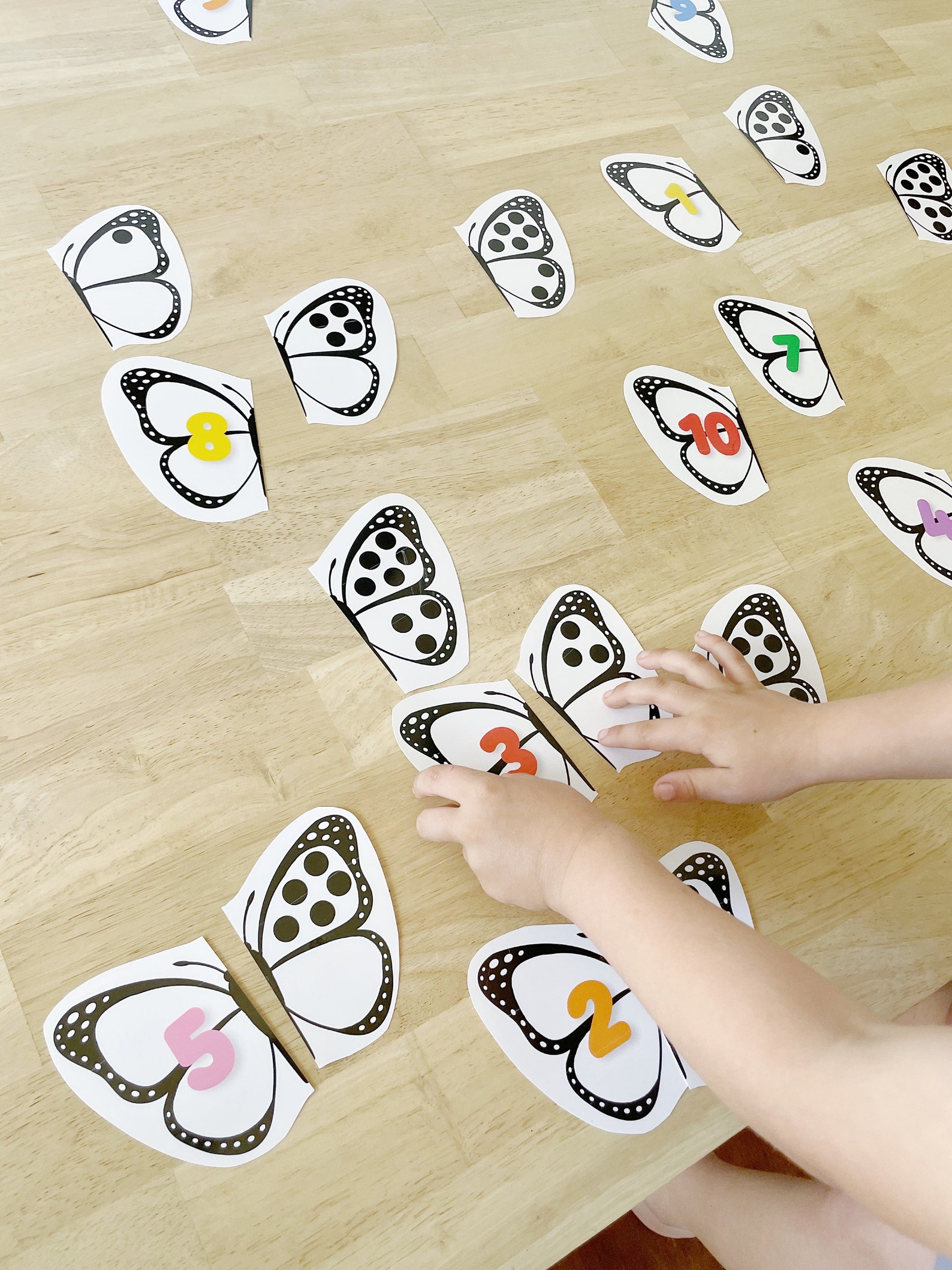 Butterfly Number Match Preschool Counting Activity Learning - Etsy UK