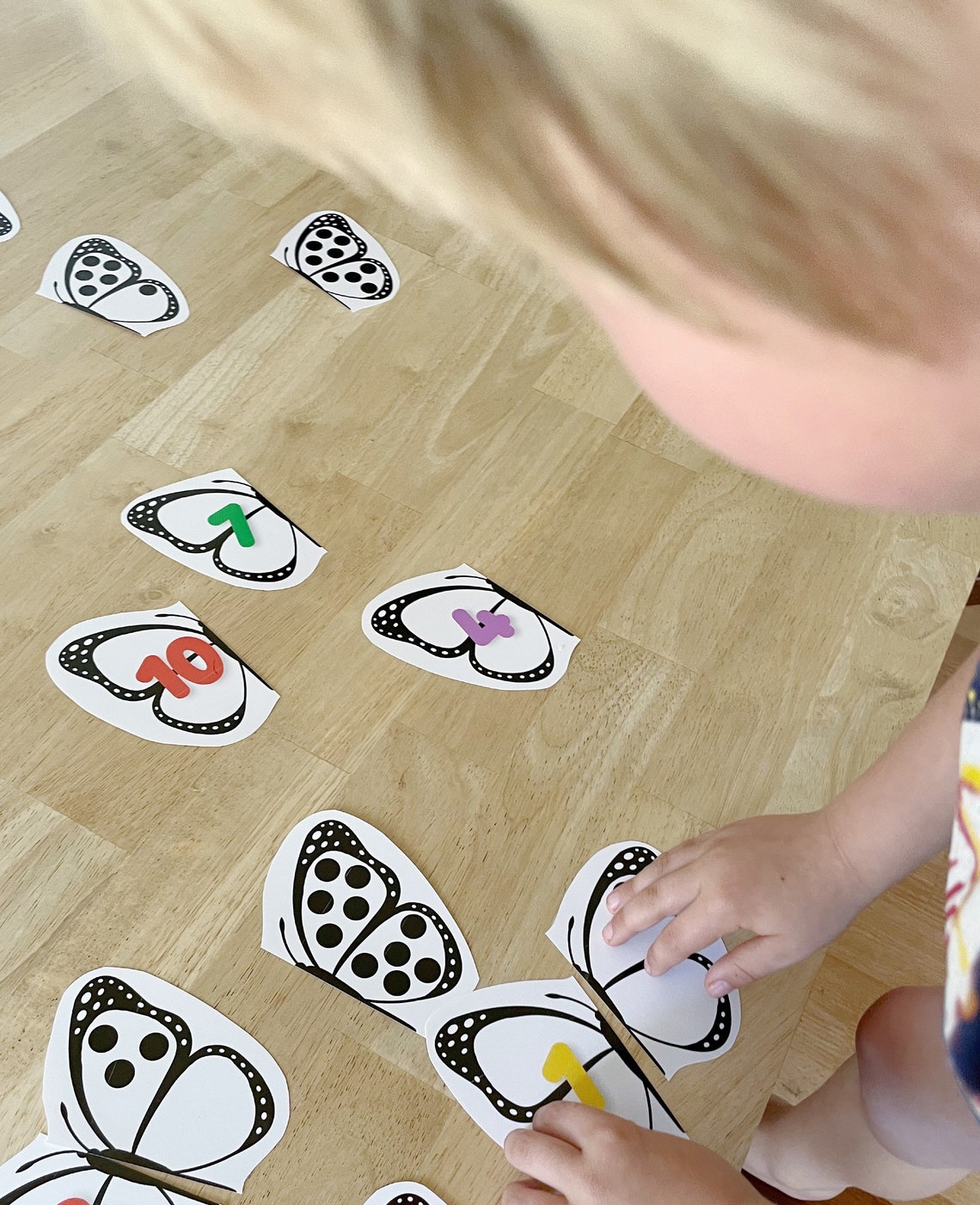Butterfly Number Match Preschool Counting Activity Learning - Etsy UK