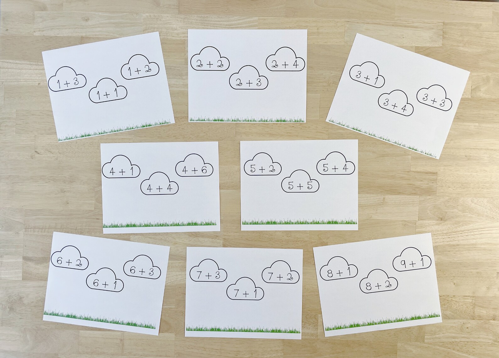 Counting Clouds - Preschool Counting and Addition Activity ...