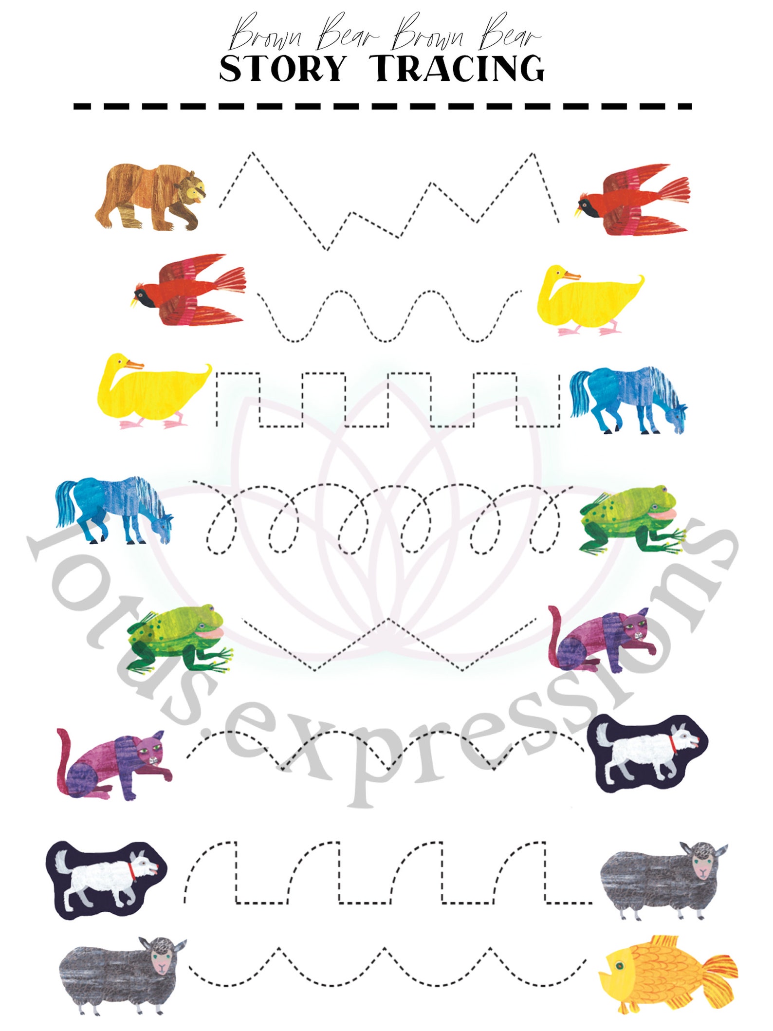 Brown Bear, Brown Bear Learning Bundle Digital Download Preschool ...