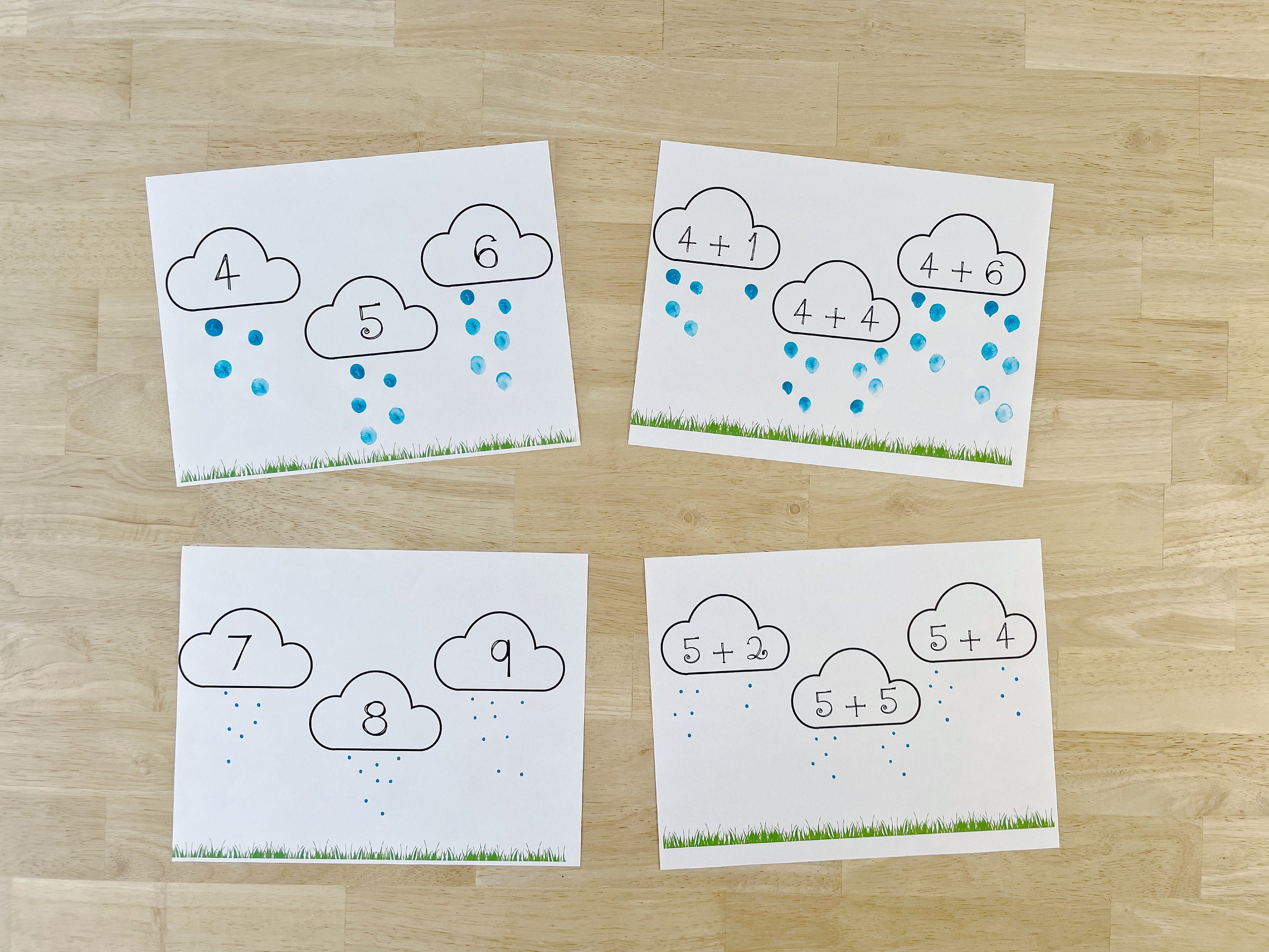 Counting Clouds - Preschool Counting and Addition Activity ...