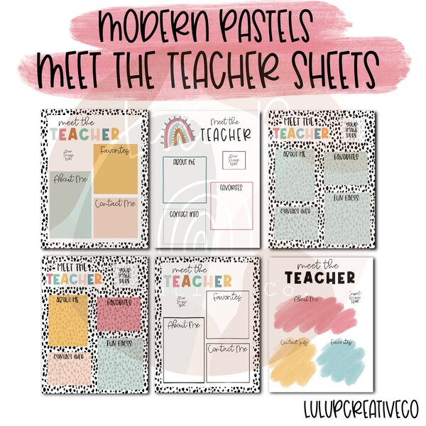 Meet the Teacher Template - Etsy