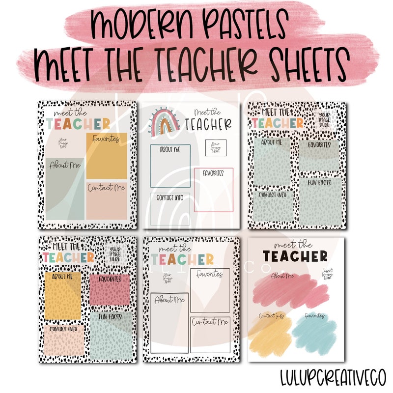 Meet the Teacher Template - Etsy