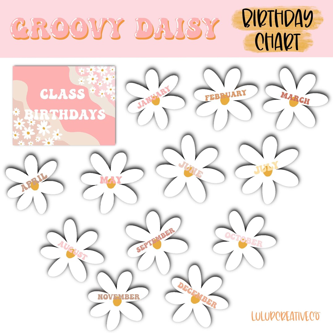 Groovy Daisy Classroom Decor Birthdays Add on Groovy Daisy Classroom ...