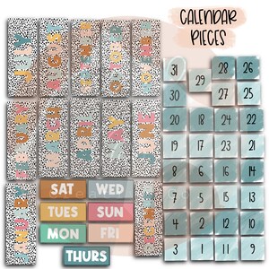 Modern Pastels Classroom Decor Calendar Chart Classroom - Etsy