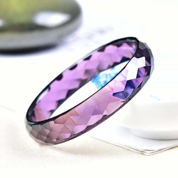 Amethyst Bangle - Etsy