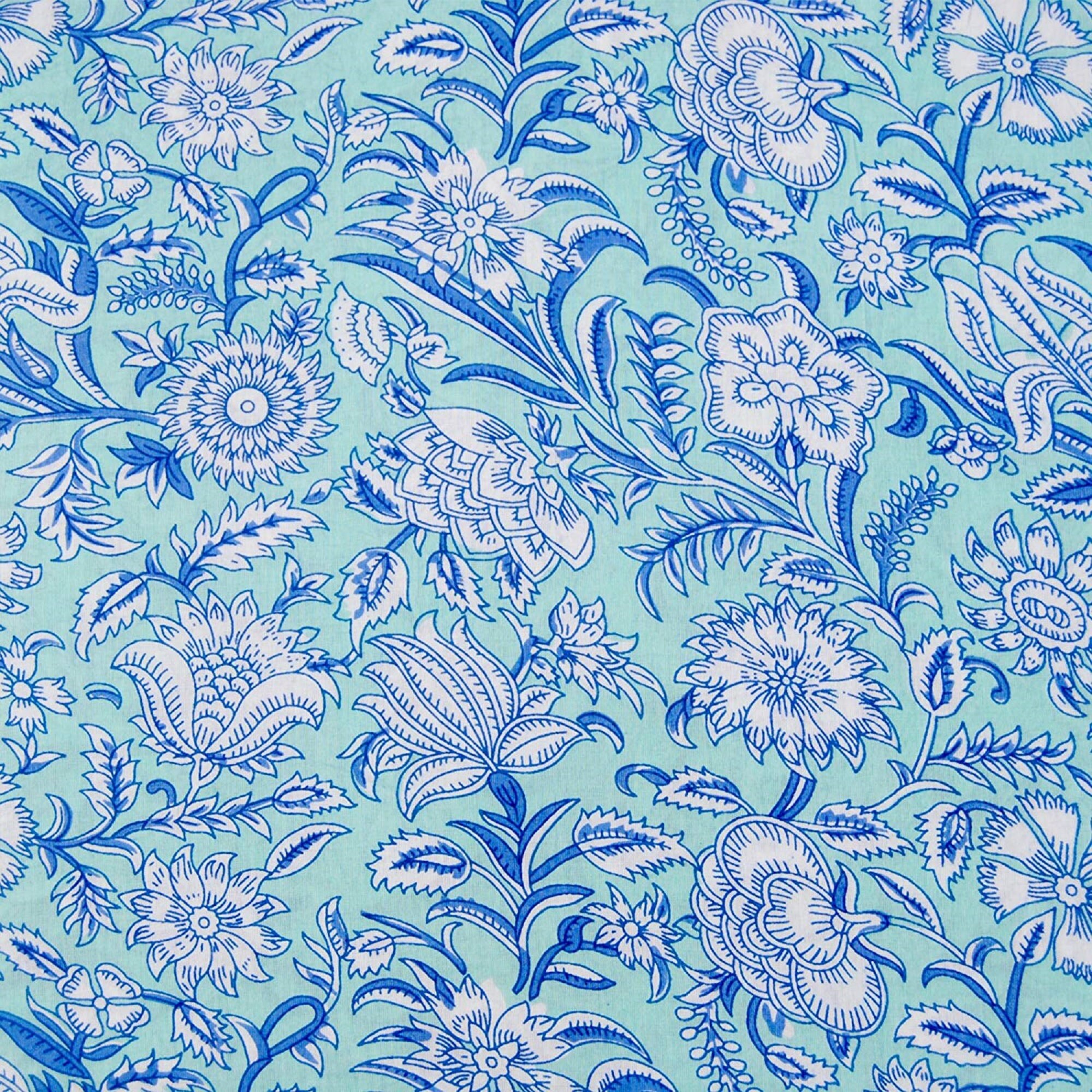 Hand Block Print Cotton Fabric Natural Dyed Handmade Floral | Etsy