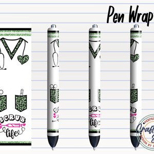 Scrub Life Pen Wrap File Set | Etsy