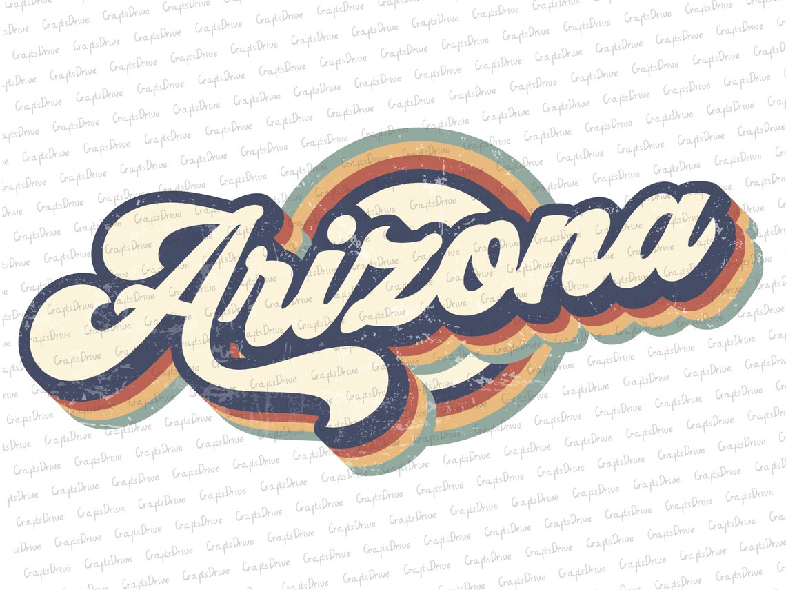 Retro Arizona PNG AZ Sublimation Vintage Arizona fall décor | Etsy