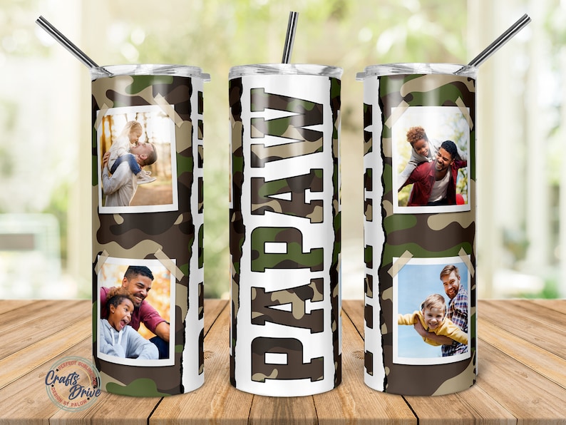 Papaw Best Dad Ever Tumbler Photo Frame Father Day Gift - Etsy