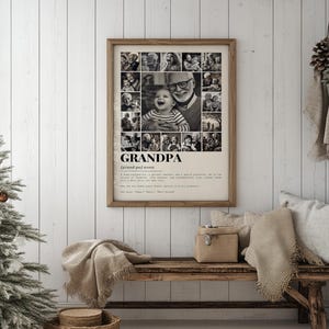 Grandpa Definition Photo Collage Canva Template, Father's Day Gifts ...