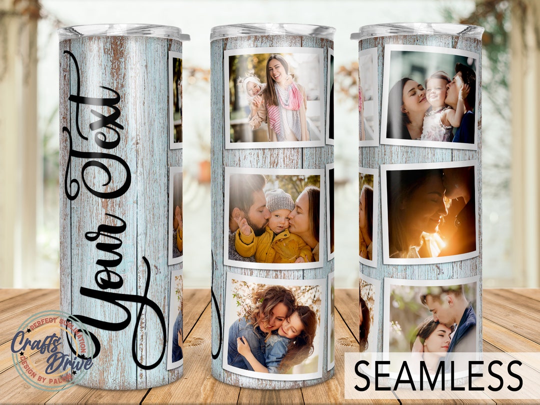 Personalized Photo Tumbler Template, Png Sublimation Photo Collage 20oz ...
