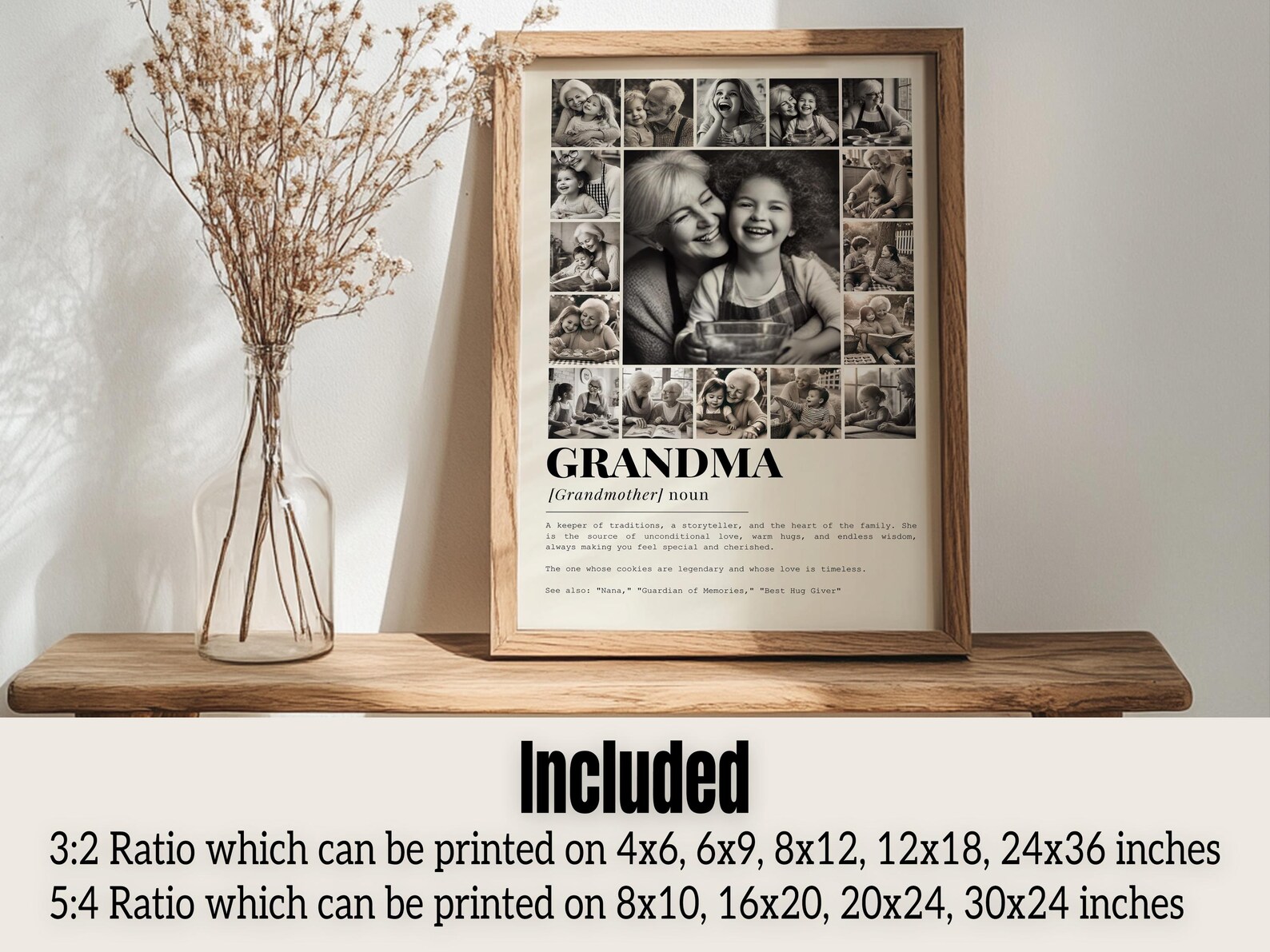 Grandma Definition Photo Collage Canva Template, Mother's Day Gifts ...