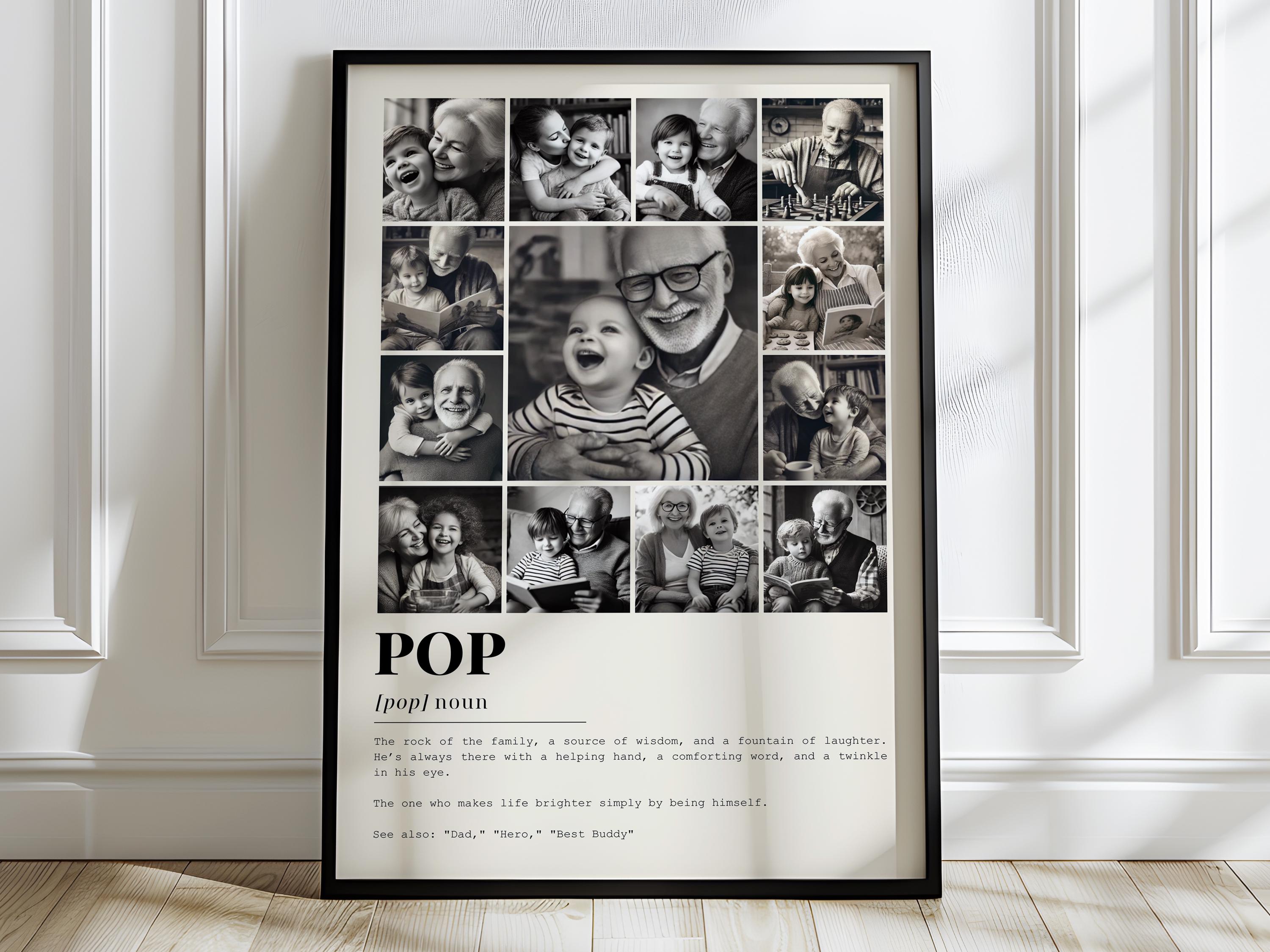 Pop Definition Photo Collage Canva Template, Father's Day Gifts. Daddy ...
