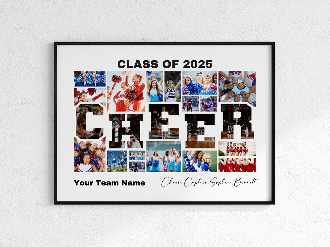Cheerleader Photo Collage Template: Customizable Cheerleading Poster ...