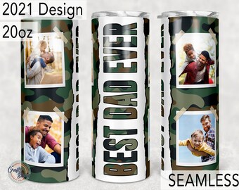 Best Daddy Ever Tumbler Photo Frame Father Day Gift 20oz | Etsy
