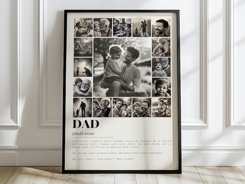 Dad Definition Photo Collage Canva Template, Father's Day Gifts. Daddy ...
