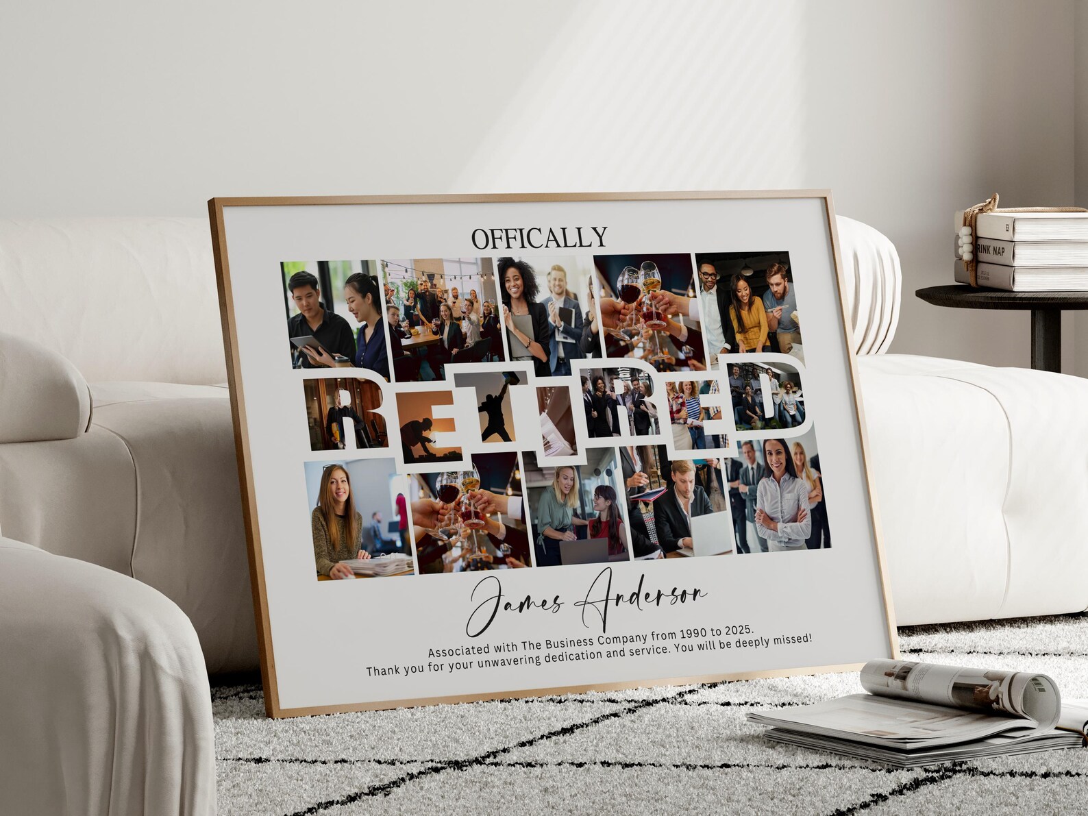 Retirement Photo Collage Template: Custom Party Poster (canva) - Etsy