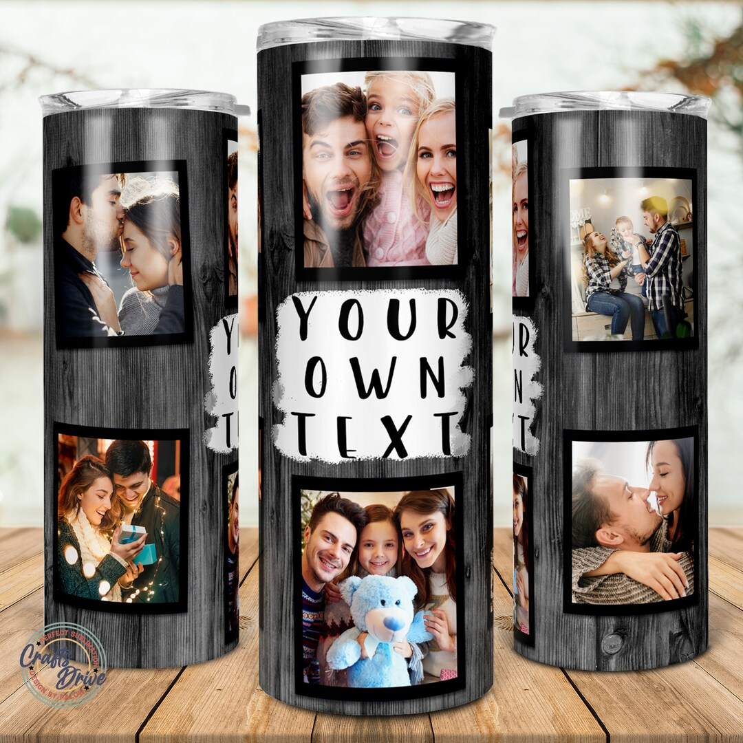 Add Own Text, Name, Family and Photo, Photo Collage Tumbler Template ...