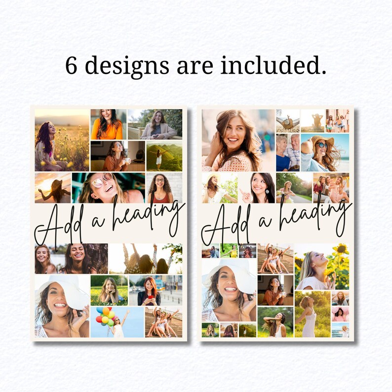 24x36 Photo Collage, Poster Collage for 24 Photos, Canva Template ...