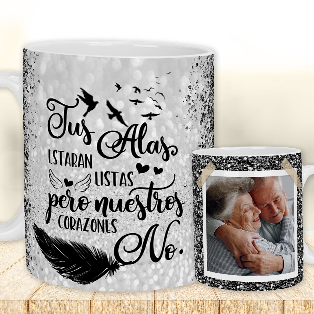 Memorial Photo Mug Wrap: Spanish Quote, 11oz PNG Sublimation (digital ...