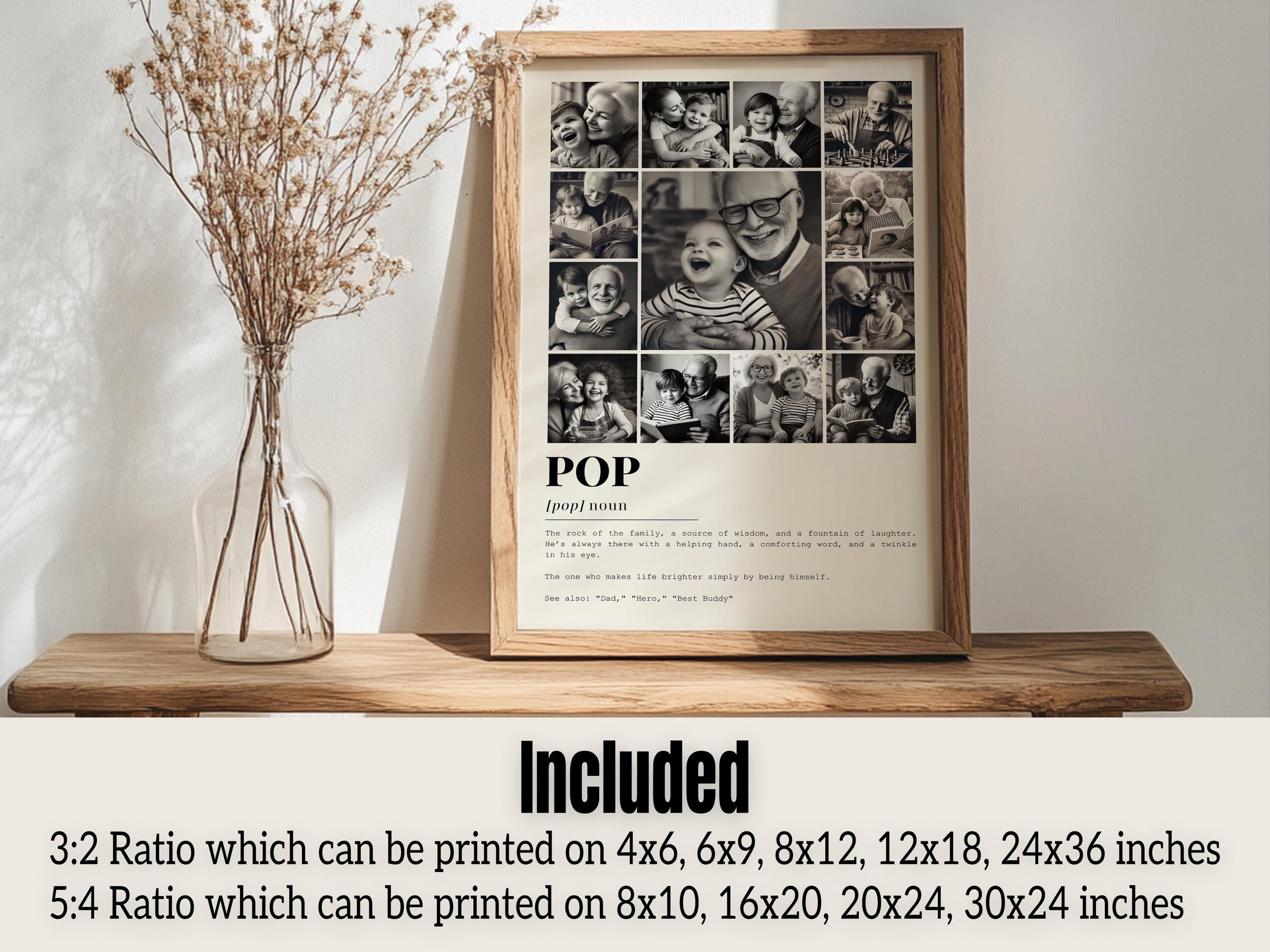 Pop Definition Photo Collage Canva Template, Father's Day Gifts. Daddy ...