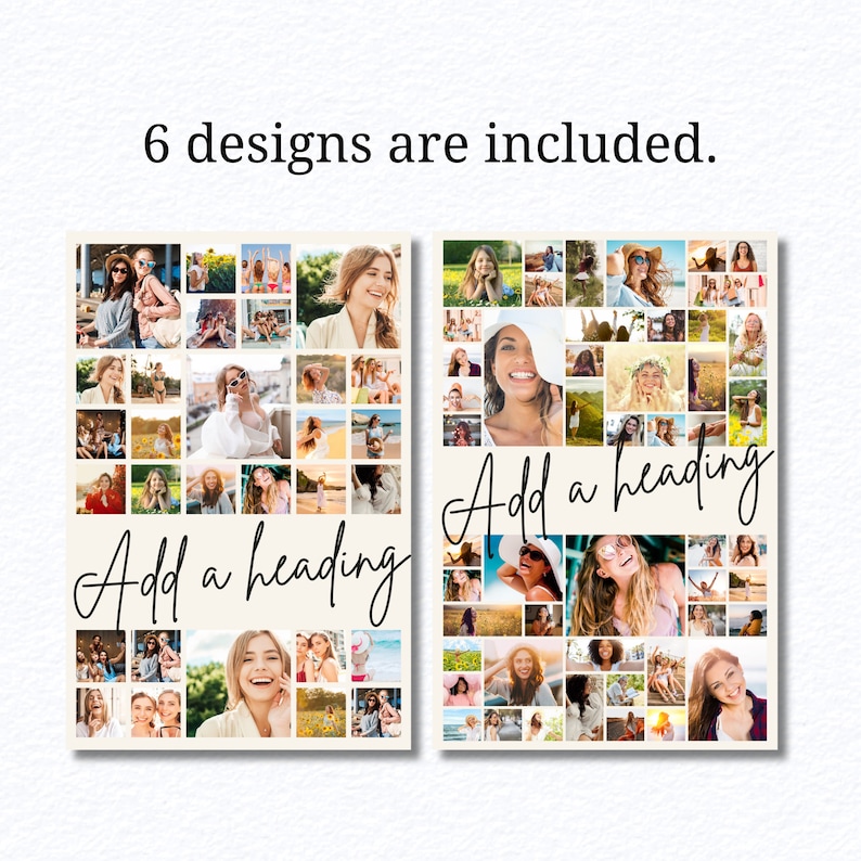 24x36 Photo Collage, Poster Collage, Canva Template, Memorial Funeral ...