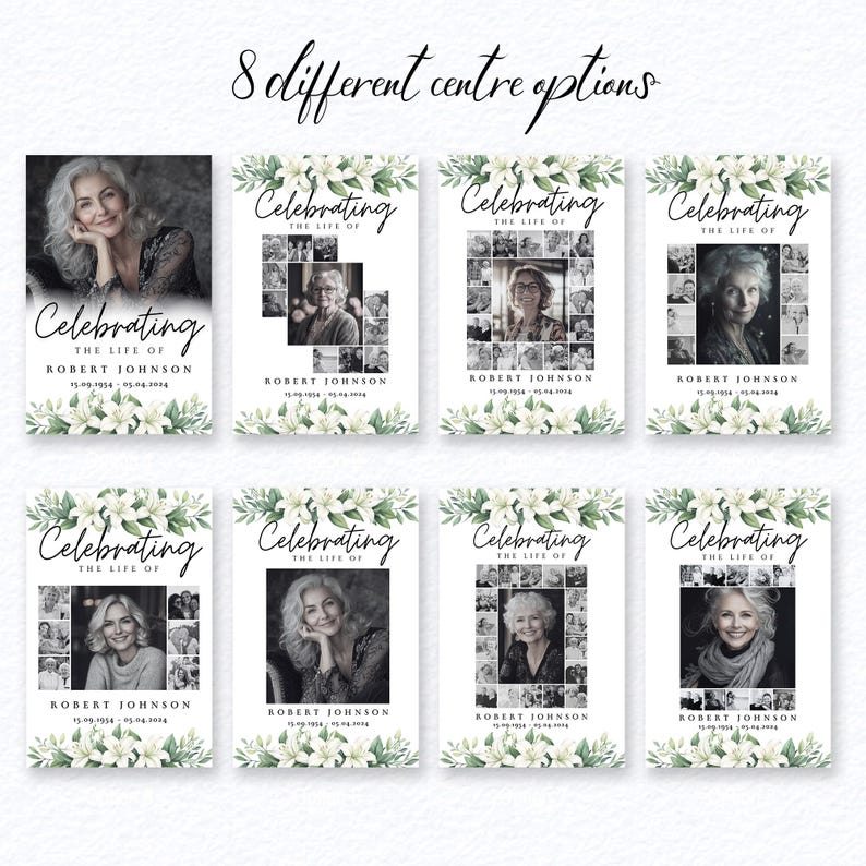 Celebration of Life Funeral, Funeral Program Template, Funeral Welcome ...