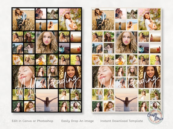Photo Collage Poster Template Sjabloon Friends Photo Collage Template