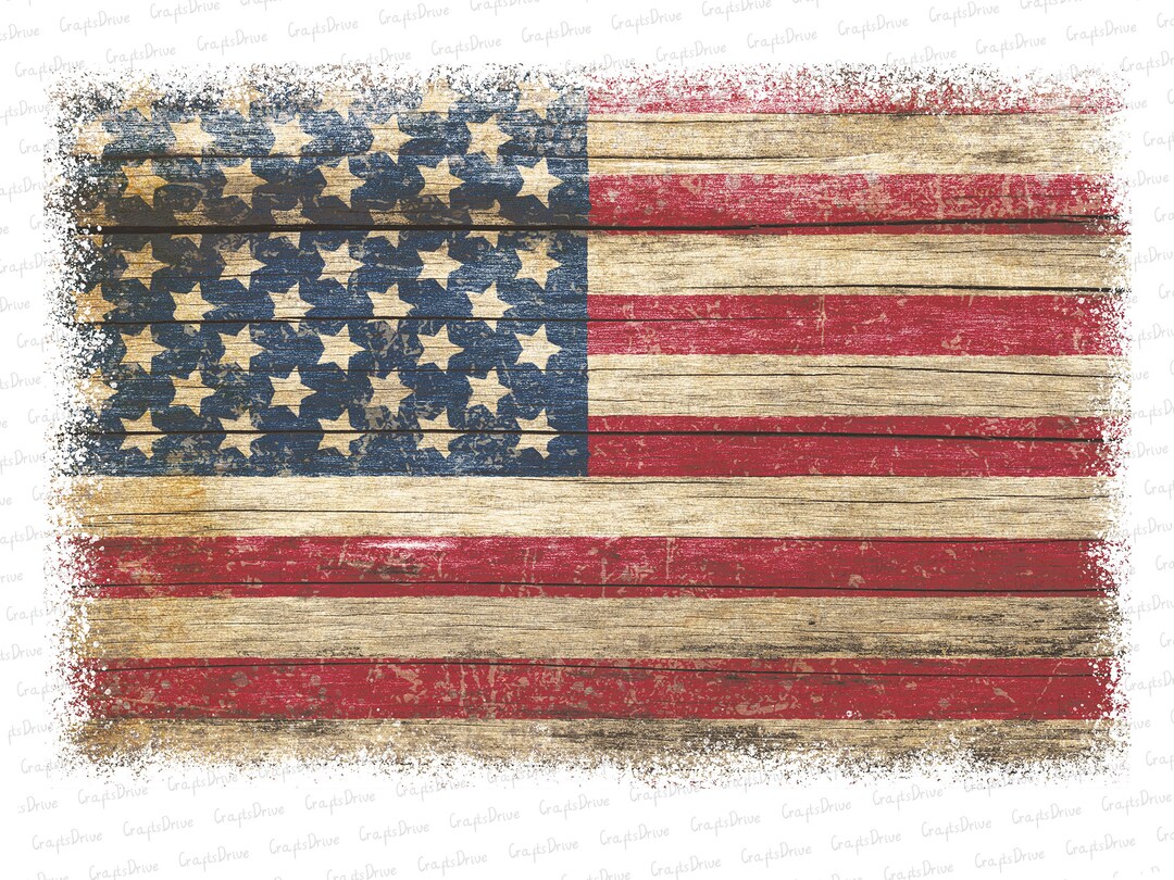 Distressed American Flag PNG: Rustic USA Backsplash (digital Download ...