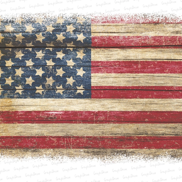 Rustic American Flag - Etsy