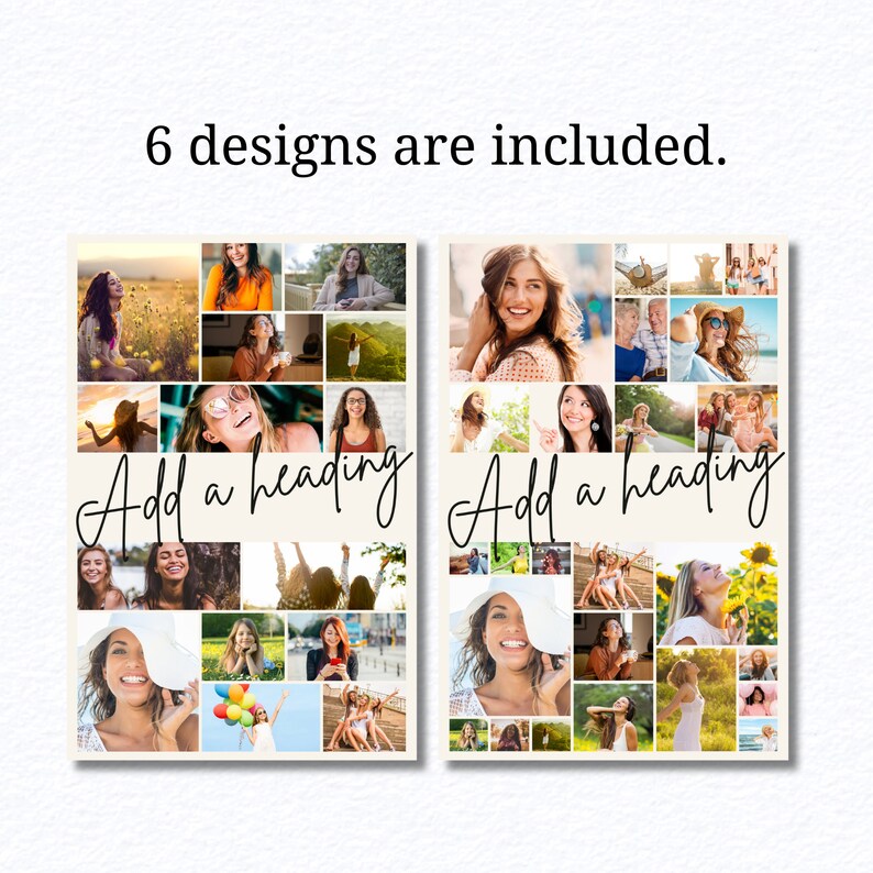 24x36 Photo Collage, Poster Collage, Canva Template, Memorial Funeral ...