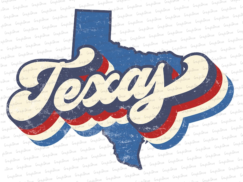 Retro State of Texas PNG Sublimation Vintage Designs - Etsy