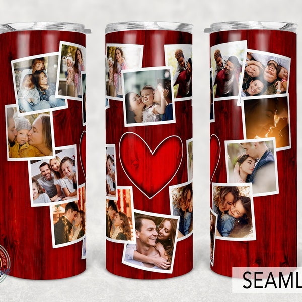 12 Picture Heart Photo Collage Template - Etsy