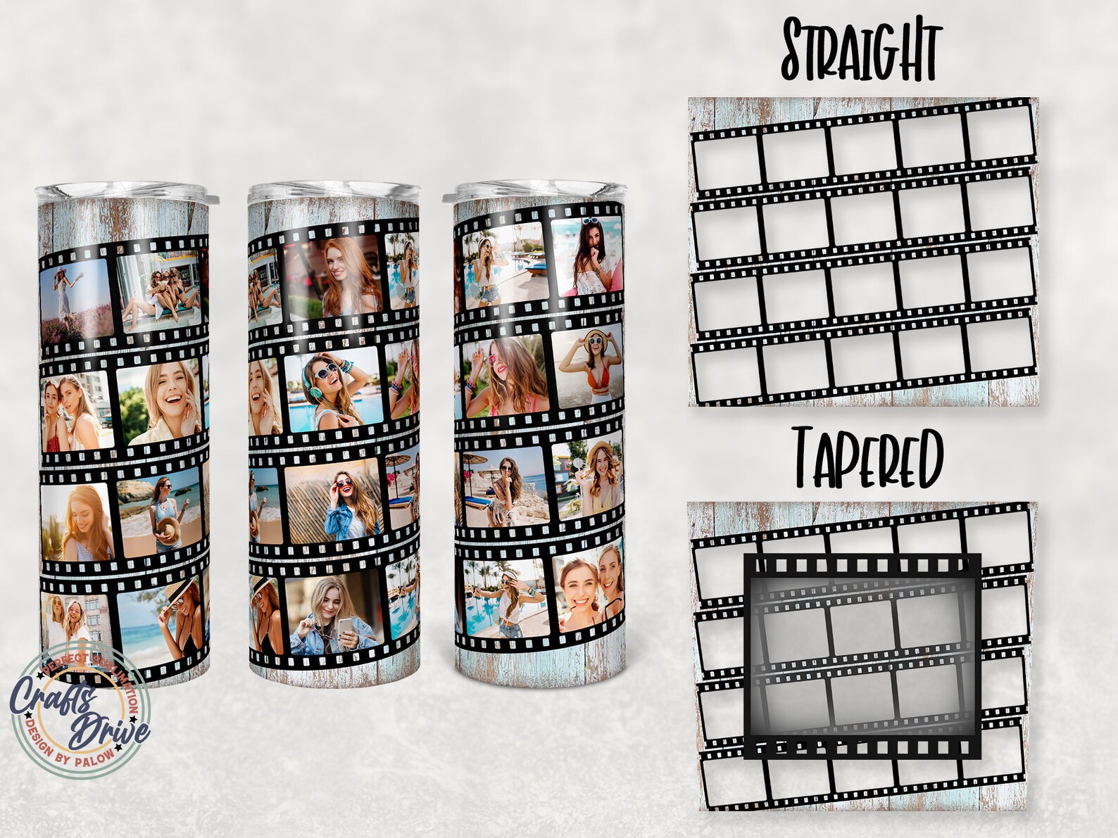 Film Roll Photo Tumbler Template Photo Collage Photo Tumbler - Etsy