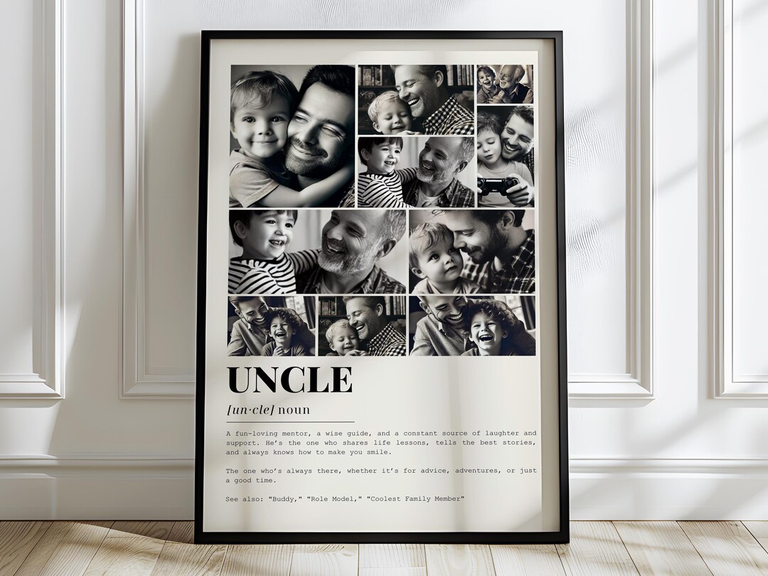 Uncle Definition Photo Collage Canva Template, Best Uncle Gifts ...