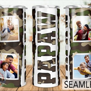 Papaw, Best Dad Ever Tumbler, Photo Frame, Father Day Gift, 20oz Skinny Sublimation. - Etsy