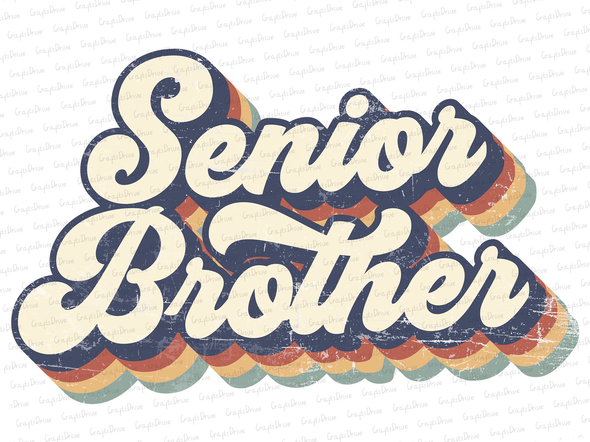 Retro Senior Brother PNG Vintage Design 2022 Sublimation - Etsy
