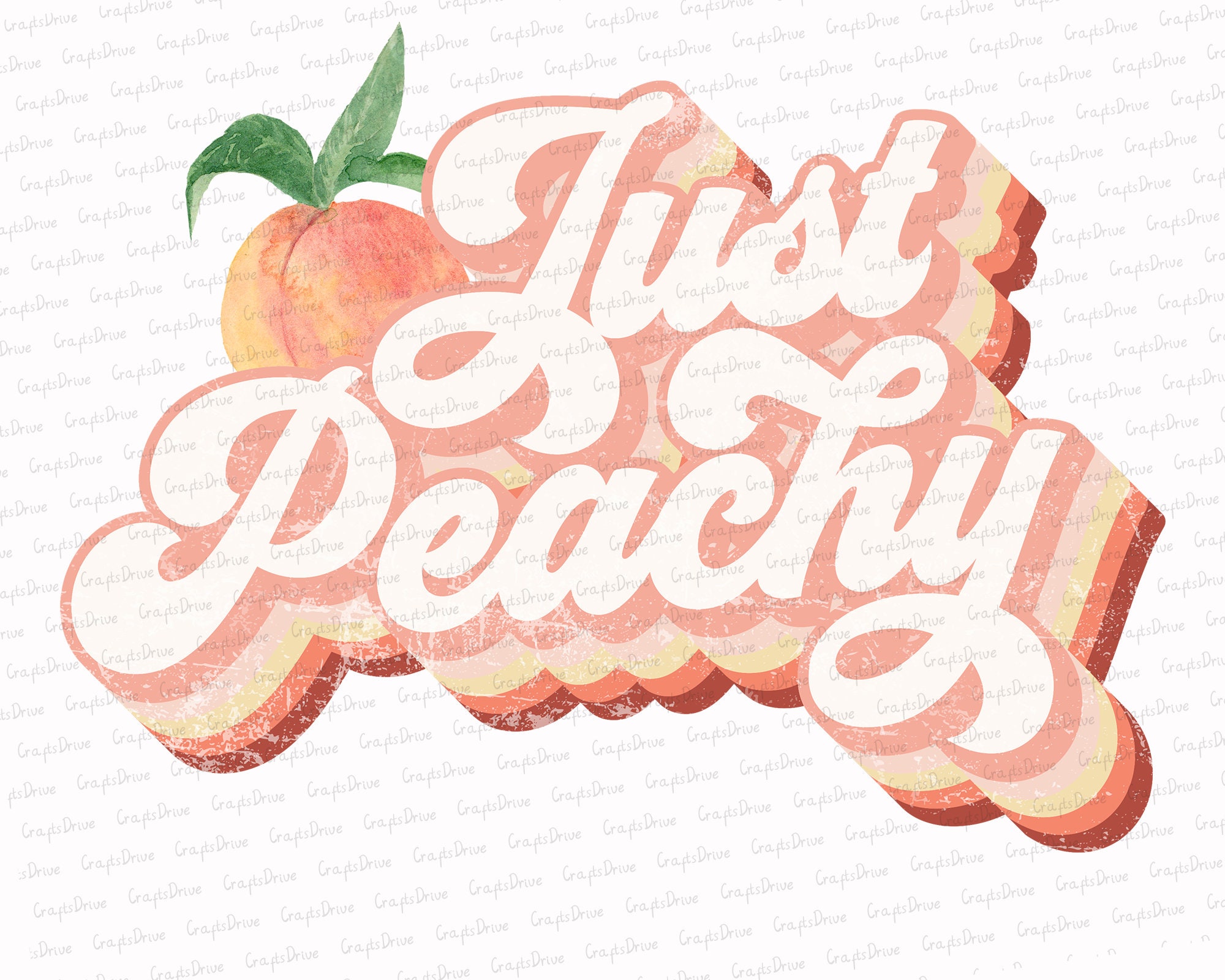 Just Peachy Retro Png Sublimation - Etsy